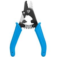 China 3-Hole Precision Optical Cable Stripper SC Jaw Safety Lock Spring Return Ergonomic Rubber Fiber Optic Stripper for sale