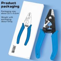 China 3-Hole Precision Optical Cable Stripper SC Jaw Safety Lock Spring Return Ergonomic Rubber Fiber Optic Stripper for sale