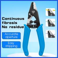 China 3-Hole Precision Optical Cable Stripper SC Jaw Safety Lock Spring Return Ergonomic Rubber Fiber Optic Stripper for sale