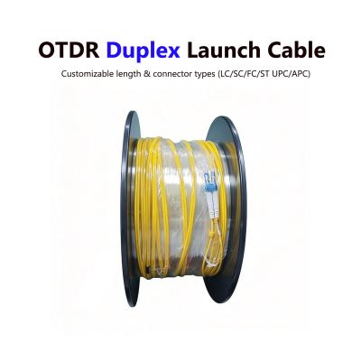 China FONGKO OTDR Duplex Launch Cable LC UPC to LC UPC Single Mode G652D G657A OTDR Test Extension Fiber Cable for sale