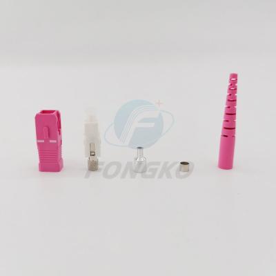 China Sc Upc OM4 Simplex Fiber Optic Connector And Couplers for FTTH FTTX cable for sale