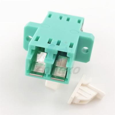 China Fireproof Blue Duplex Fiber Optic Adapter LC DX OM3 With Shutter for sale