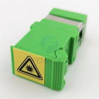 China SC/APC Green Shell Simplex Adapter With Auto Shutter  SM SC Fiber Optic Adapter for sale