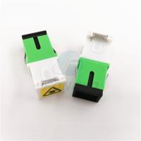 China Singlemode Fiber Adapter White Green Shell SC/APC Auto Shutter Adapter with Metal Shrapnel and Temperature Stability ≤0.20dB for sale