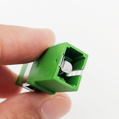 China Custom Green Simplex Fiber Optic Adapter Singlemode Sc Apc To Sc Apc for sale