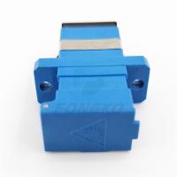 China SC/UPC Blue Shell Simplex Adapter With Auto Shutter  SM SC Fiber Optic Adapter for sale