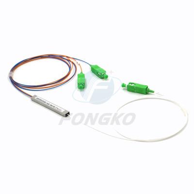 China 1x2 Sc Apc Plc Rack Mount Fiber Optic Splitter 2 In 1 Out for sale