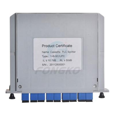China Blockless Fiber Optic Splitter Coupler Sc/Upc PLC Adapter 1x8 for sale