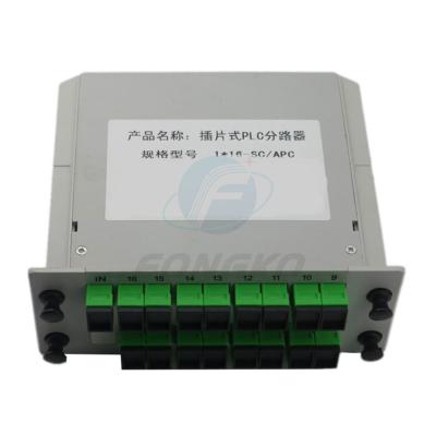 China Fiber Optic 1 16 Cassette Steel Tube Splitter Abs PLC Splitter For CATV for sale