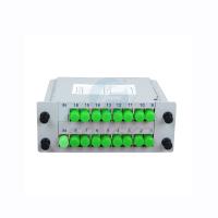 China 16 Way Passive Singlemode PLC Fiber Optic Splitter FC/APC 9um /125um for sale