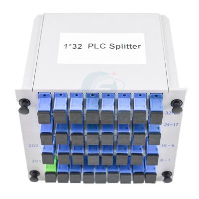 China OEM 32 Way SC UPC Passive Fiber Optic Splitter GPON FTTH for sale