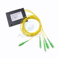 China 1x4 Gpon Mini Fiber Optic Splitter Single Mode With Sc Connector for sale