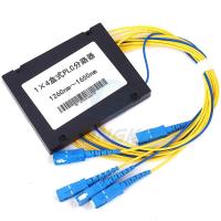 China 4 Way SC UPC Plc Optical Fiber Optic Couplers And Splitters 1x4 for sale