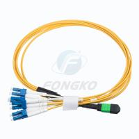 China Singlemode 8 Core MPO APC (Female) to LC UPC Duplex Harness Fiber Optic Patch Cord for sale