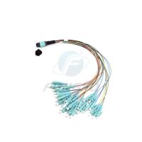 China 24F MTP To LC OM3 Breakout Pigtail Patch Cord Fanout Cable 0.35m for sale