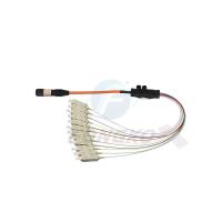 China MPO-12 To SC LC Break Out Pigtail Patch Cord Fiber Optic FanOut Cable for sale
