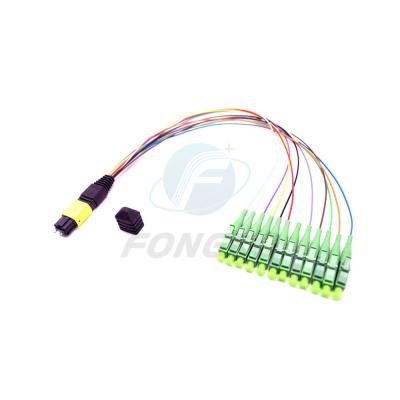 China Single Mode 12 Fiber Optical MPO To LC FC SC ST Connector for sale