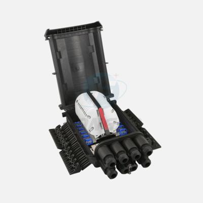 China Maximum Fusion 288Cores  Horizontal 4 Inlet 4 Outlet Ports Fiber Optic Splice Closure for sale