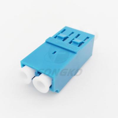 China LC / UPC Duplex Unibody Shell Optical Fiber Adapter Coupler Flangeless for sale