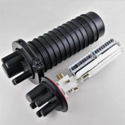China 36 Cores 2 Trays IP68 32 SC Optical Fiber Splice Closure For Adapter Audio for sale