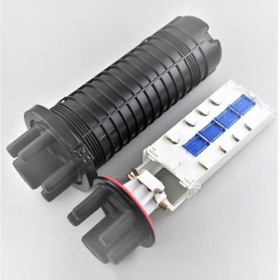 China 6 Ports 144 Core 4 trays Fiber Optic Splice Enclosure Dome ABS Material for sale