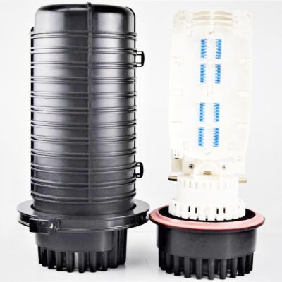 China 576 Ribbon Core IP68 PP ABS Dome Fiber Optic Splice Closure 29 Port 8 Trays for sale