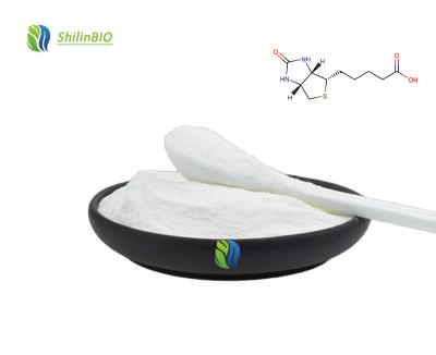 China 99% D-Biotin Powder USP Standard for Hair Skin Nail Health Supplements 25kg Drum for sale