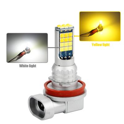 China High Power Universal Automobile Fog Lights Two Color Light H11 9006 881 H3 H8 H7 3030 for sale