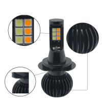 China H1 H3 H4 H7 H8 H11 9006 880 Led Flash Light Bulb Two Color Universal Led Fog Lights for sale