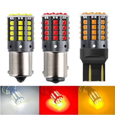 China White Aluminum Alloy LED Turn Signals 1156 1157 T20 3030 44SMD Reversing Light 12V 24V for sale