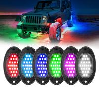 China 12V Waterproof Chassis Light 2835 LED Single Color Pure White 24 LED Rock Light For Truck Jeep ATV UTV Offroad Underglow for sale