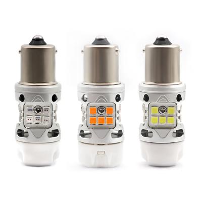 China T3 Error Free 1156 BA15S BAU15S Light Bulb 12V 24W White Amber Red Car Motorcycle LED Turn Signal Lights With Ceramics for sale