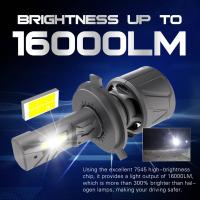 China Super Bright F12 Led Headlights H4 H7 H11 9005 9006 5202 for Car Led Lights With GC 7545 Chips Fan 16000LM 60W for sale