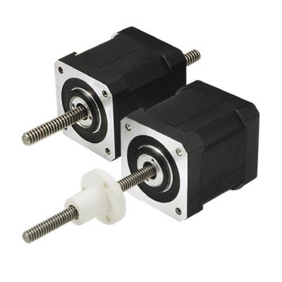 China 42LHS Series 320N Force 2 Phase Nema17 No Captive&External Nut Hybrid linear Stepper Motors Linear Acuators for sale