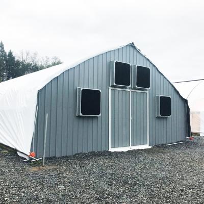 China Galvanized Steel Frame Blackout Herb Greenhouse Length 120ft 131ft 144ft for sale