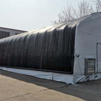 China Agricultural Farming Tunnel Single Span Blackout Mushroom Growing Exterior Light Dep Greenhouse for sale