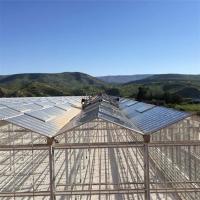 China Multi-Span 4 Sunroom Tempered Venlo Glass Greenhouse Fully Automated Ventilation for sale
