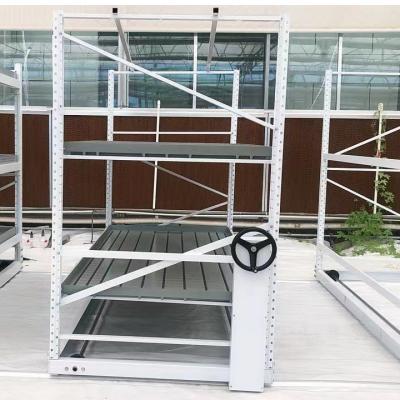 China Adjustable Portable Rolling Grow Table Optimize Multi Level Nursery Bed for sale