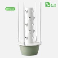 China Vertical Hydroponic Tower with Full-Spectrum LED Grow Lights Space-Saving Design for Soil-Free Cultivation for sale