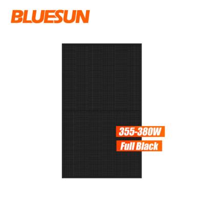 China Bluesun All Solar Panel 350W 355W 375 Watt 390W Black Mono Black Solar Panel For Solar System BSM375M-60HPH for sale