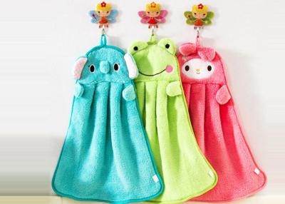 China Cute cartoon kitchen super absorbent hanging towel non-hairing thick coral fleece towel for sale