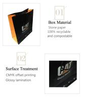 China Bio Degradable Recycled Stone Paper for Clothes Packing Bag for sale