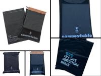 China Custom Logo Black Poly Mailers Compostable For Express Shipping for sale
