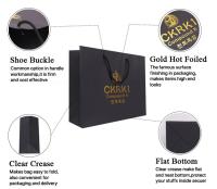 China Reusable Stone Print Paper Bags With Logo And Handles Customized Printed for sale