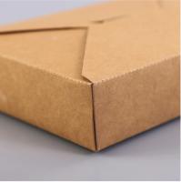 China Compostable Waterproof Kraft Paper Food Containers 500ml/600ml/700ml for sale