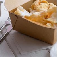 China Compostable Waterproof Kraft Paper Food Containers 500ml/600ml/700ml for sale