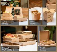 China Oil Proof Folding Paper Packaging Takeaway Kraft Paper Lunch Boxes for sale