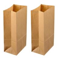 China Kraft Brown Paper Takeaway Bags Waterproof Flat Bottom Grease Proof for sale