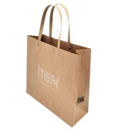China Biodegradable Folding Paper Packaging 300um Kraft Paper Shopping Bag for sale