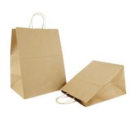 China Biodegradable Folding Paper Packaging 300um Kraft Paper Shopping Bag for sale